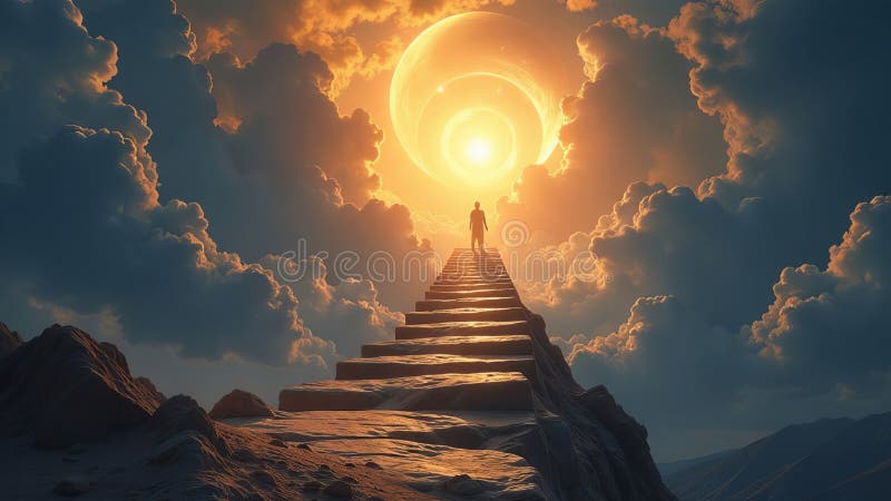 Path into the Clouds Sky, Heaven Concept Stock Photo - Image of nirvana ...