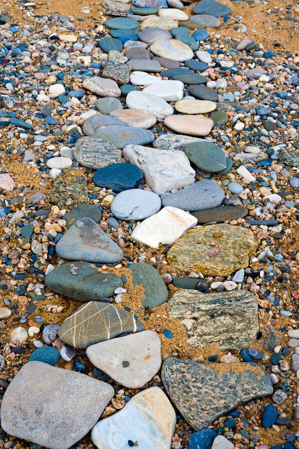 Path from Colored Flat Stones Stock Image - Image of trail, cobblestone ...