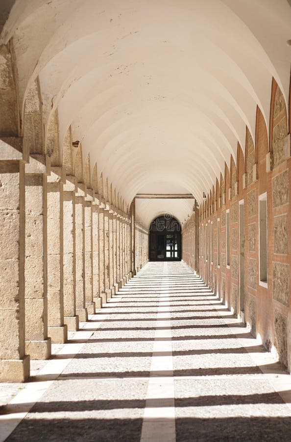 Path between Columns in the Old Town Hall Stock Image - Image of dream ...