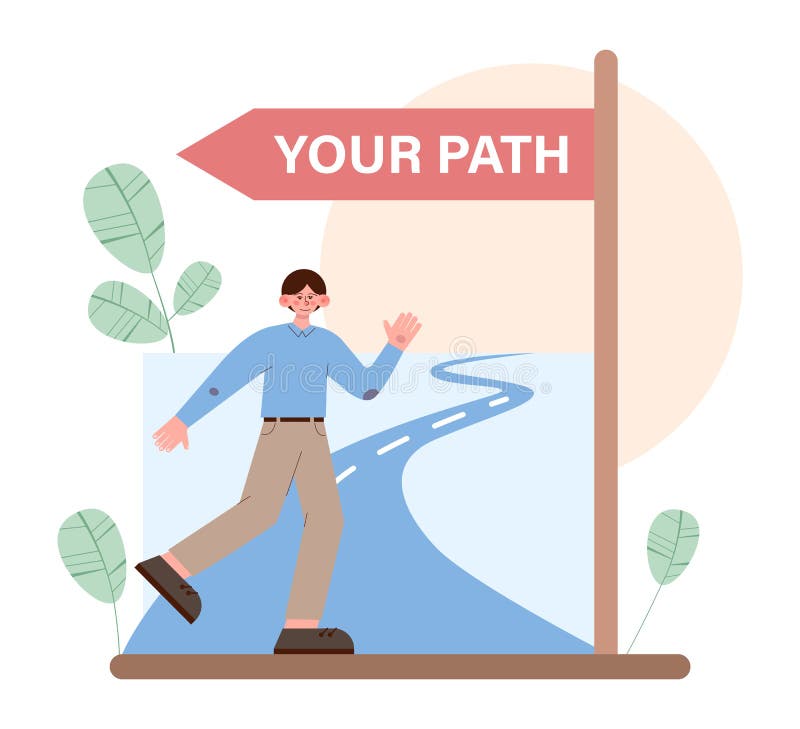Path Concept. Life Course or Business Way, Plan or Strategy Stock ...