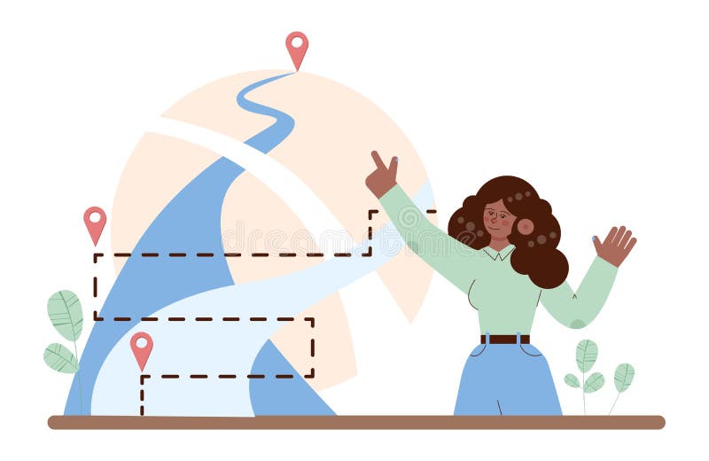 Path Concept. Life Course or Business Way, Plan or Strategy Stock ...