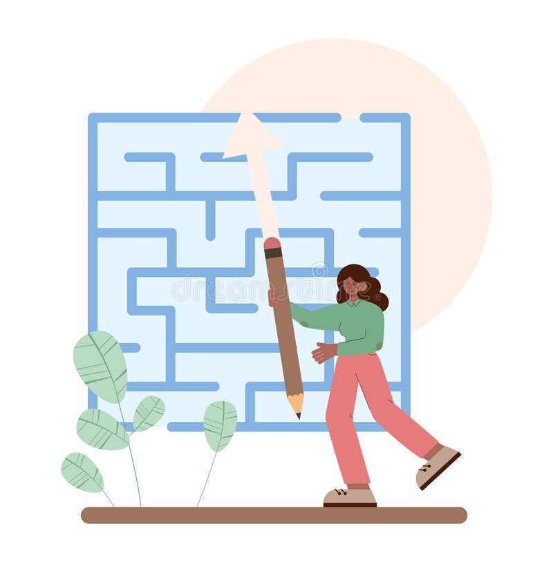 Path Concept. Life Course or Business Way, Plan or Strategy Stock ...