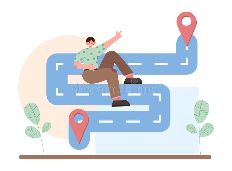 Path Concept. Life Course or Business Way, Plan or Strategy Stock ...