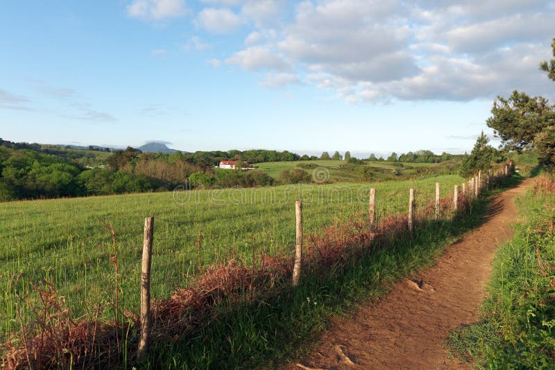 The Basque coastal path stock image. Image of view, france - 119753265
