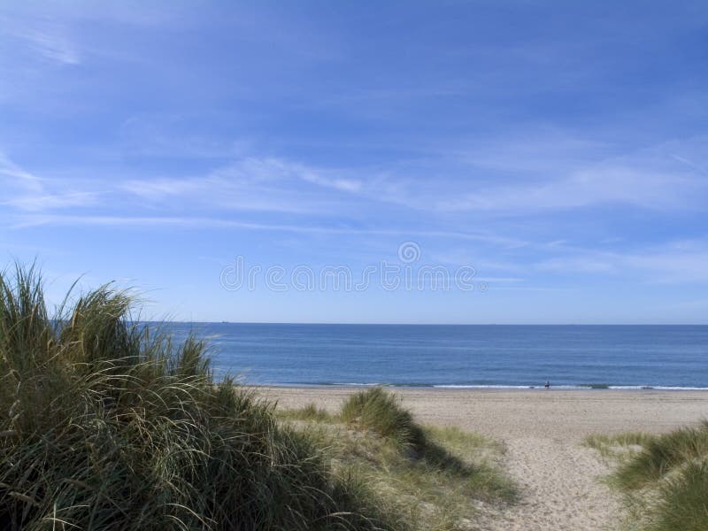 Path crossing sand dune stock image. Image of western, jutland - 888747
