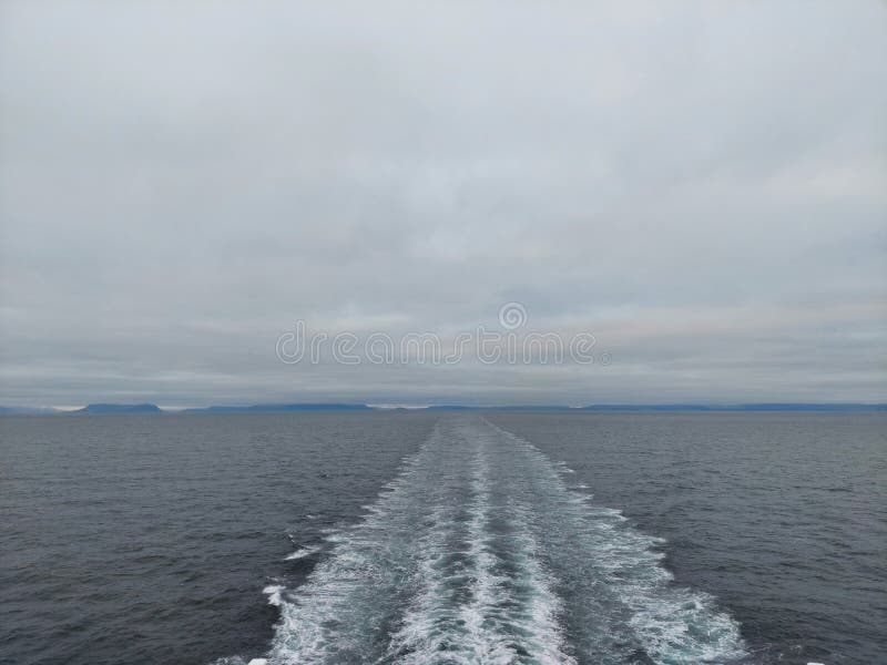 Path of a Cruise Ship and Blue Sky Stock Photo - Image of cruise ...