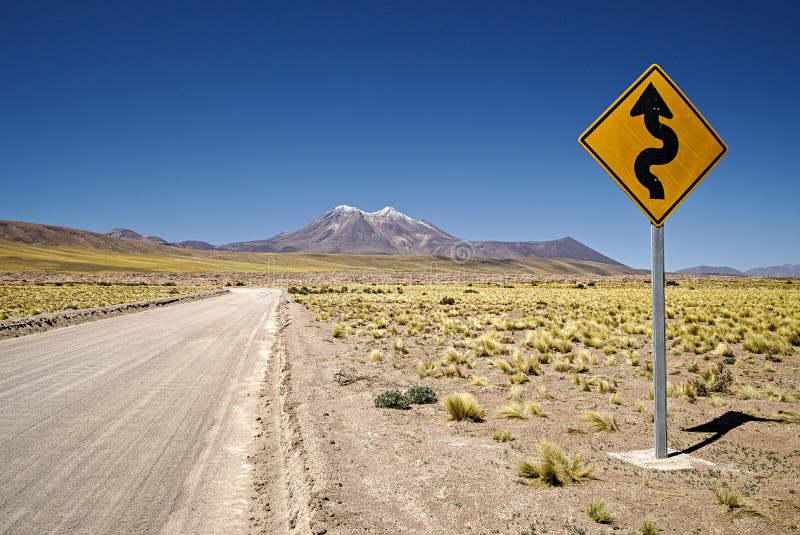 Path with curves ahead stock image. Image of atacama - 158066593