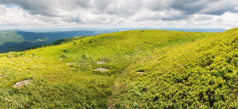 Path Down the Hill in Bad Weather Stock Photo - Image of idyllic ...