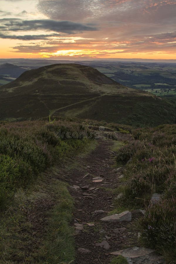 Path leads off to a sunset stock photo. Image of scottish - 104256138