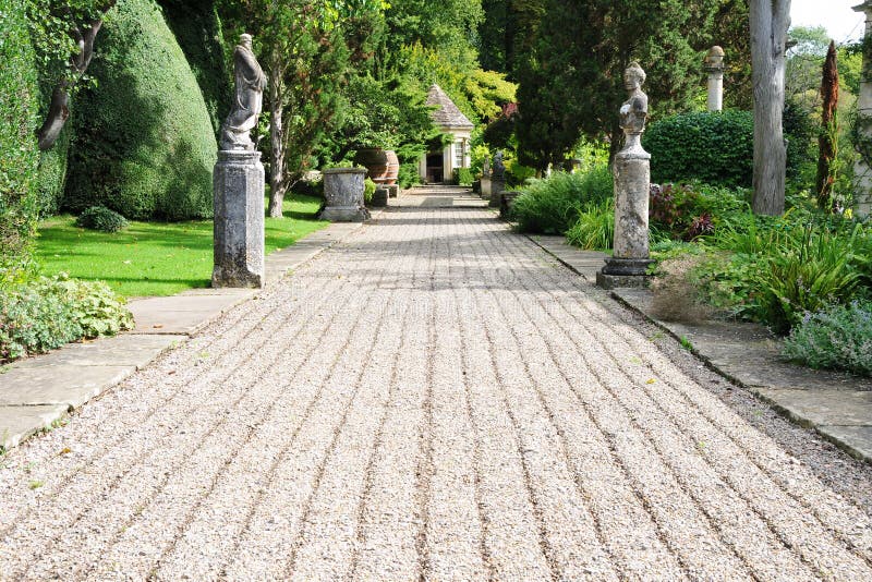 Path in an English Formal Garden Stock Image - Image of garden ...