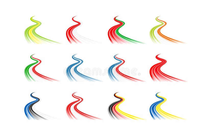 Path flags stock vector. Illustration of collection, vector - 97702954