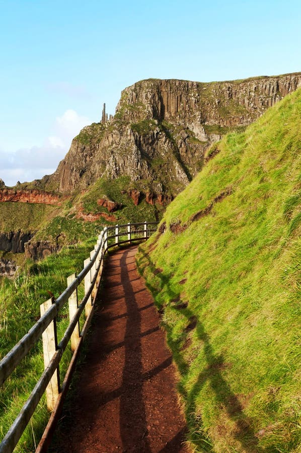 Path at the Giants Causeway Stock Photo - Image of geological, green ...