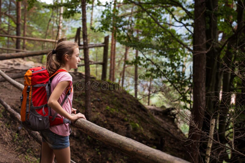 On a path stock image. Image of backpacker, backpack - 47421519