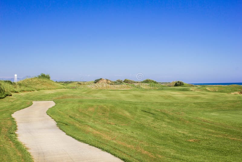 Path on golf course stock image. Image of field, summer - 79371659
