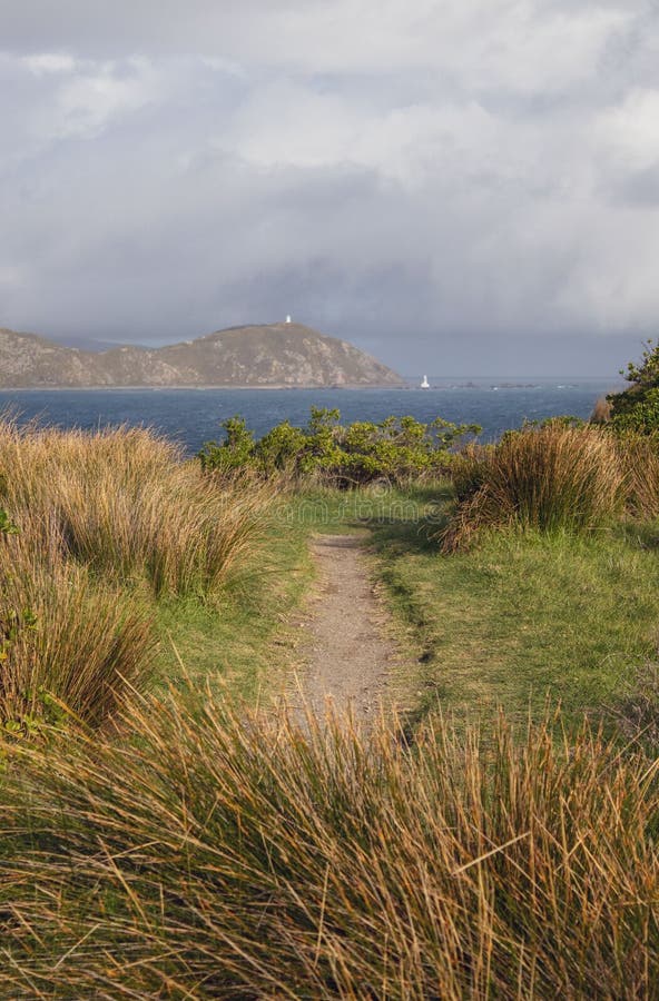 Path Heads Out Towards the Harbour Entrance Stock Image - Image of ...