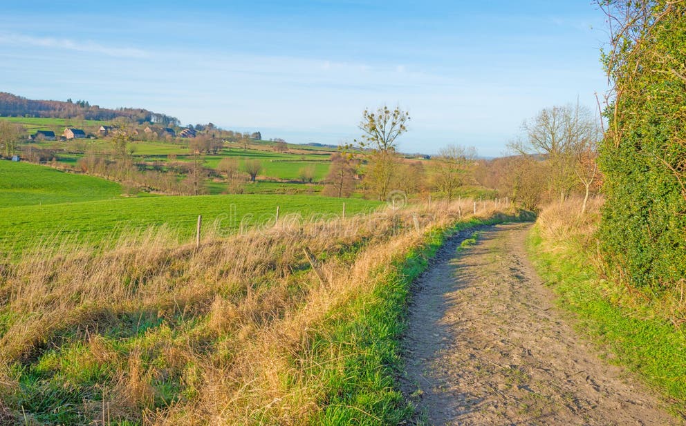 Path through a Hilly Rural Landscape Stock Image - Image of countryside ...