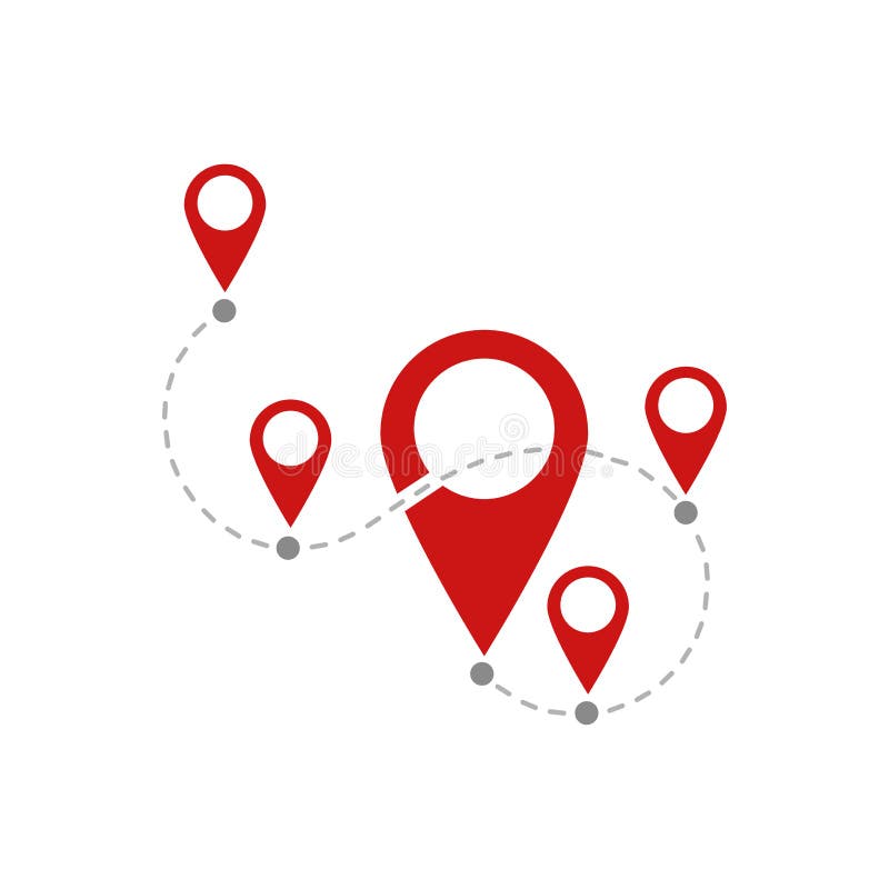 Path Icon with Multiple Marks, Vector Illustration Stock Vector ...