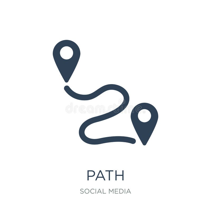 Path Icon in Trendy Design Style. Path Icon Isolated on White ...