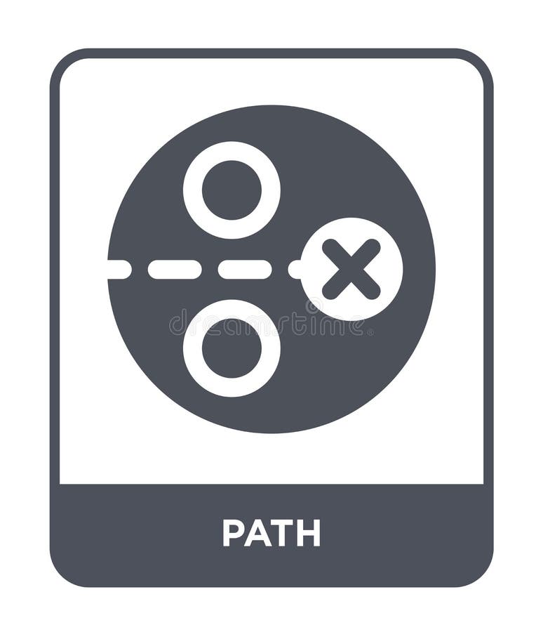 Path Icon in Trendy Design Style. Path Icon Isolated on White ...