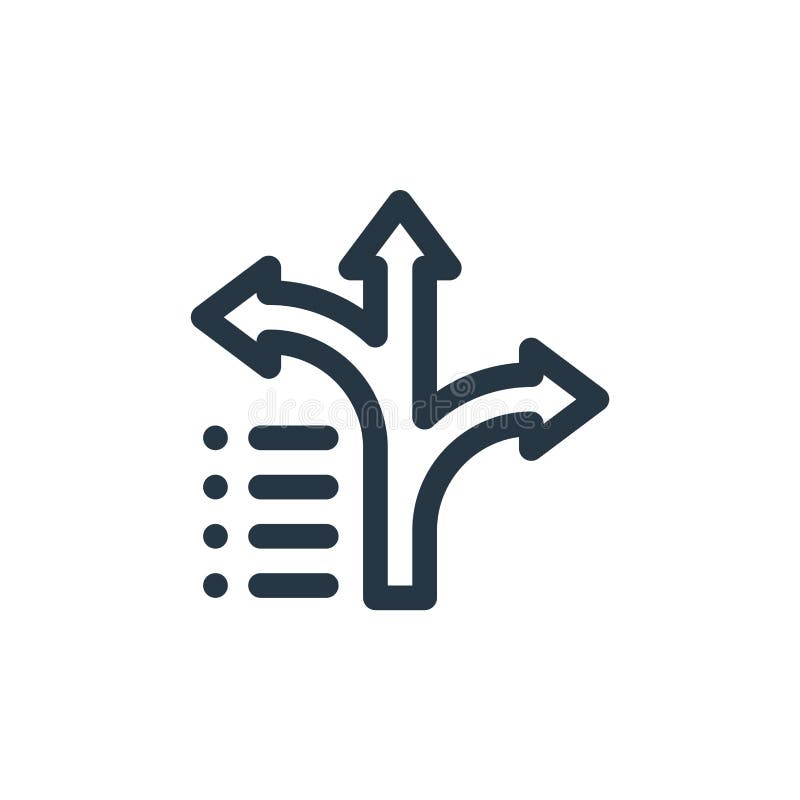 Path Icon Vector from Business Administration Concept. Thin Line ...