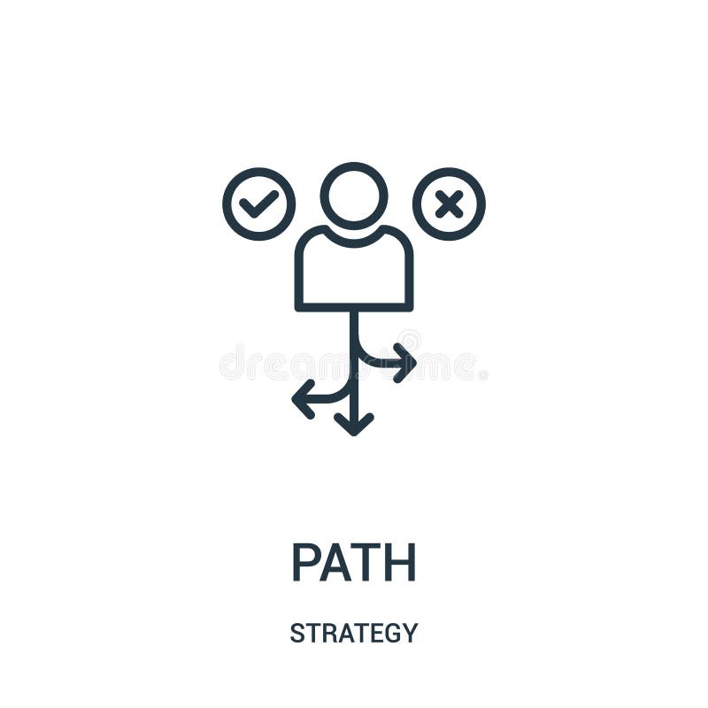 Path Icon Vector from Strategy Collection. Thin Line Path Outline Icon ...