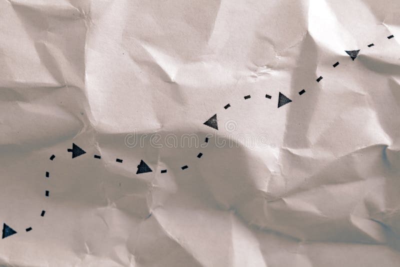 Path Indicated Arrow Crumpled Paper Stock Photos - Free & Royalty-Free ...