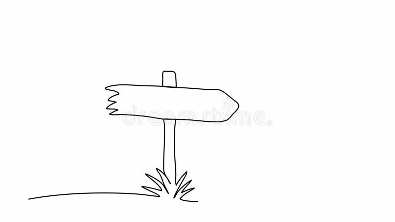Path Indicator. One Line Drawing Animation with Alpha Channel. Stock ...