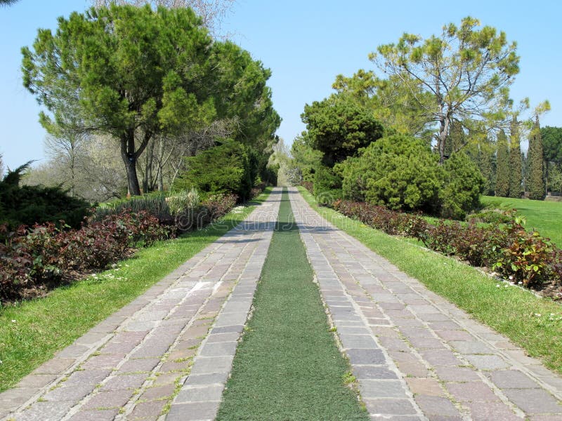 Path through the Landscape Park Stock Image - Image of walk, spring ...