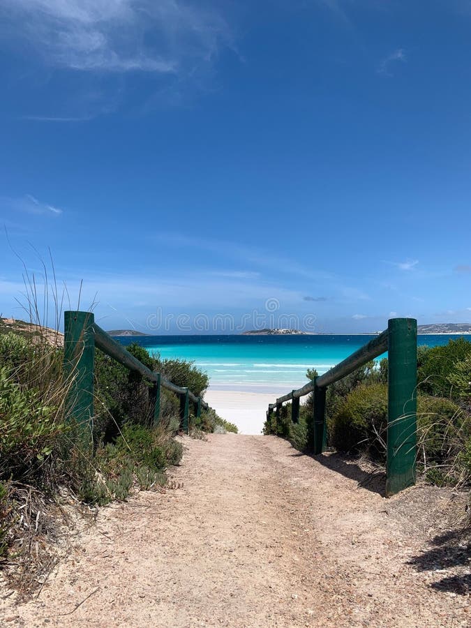 Path Leading through Pristine White Sand in Cape Le Grand National Park ...