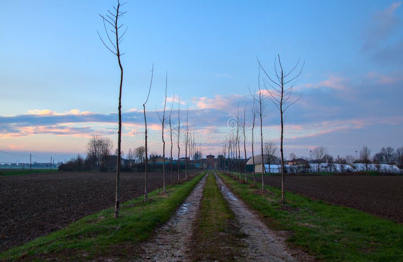A Path that Leads To a Country House Stock Photo - Image of cloud, hill ...