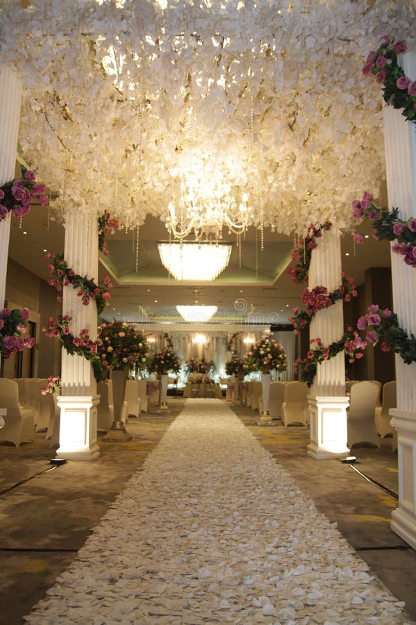 The Path Leads To the Wedding Aisle Decorations Stock Image - Image of ...