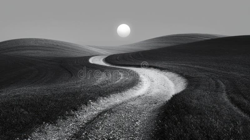 Path of Light: Journey through Darkness Stock Photo - Image of ...