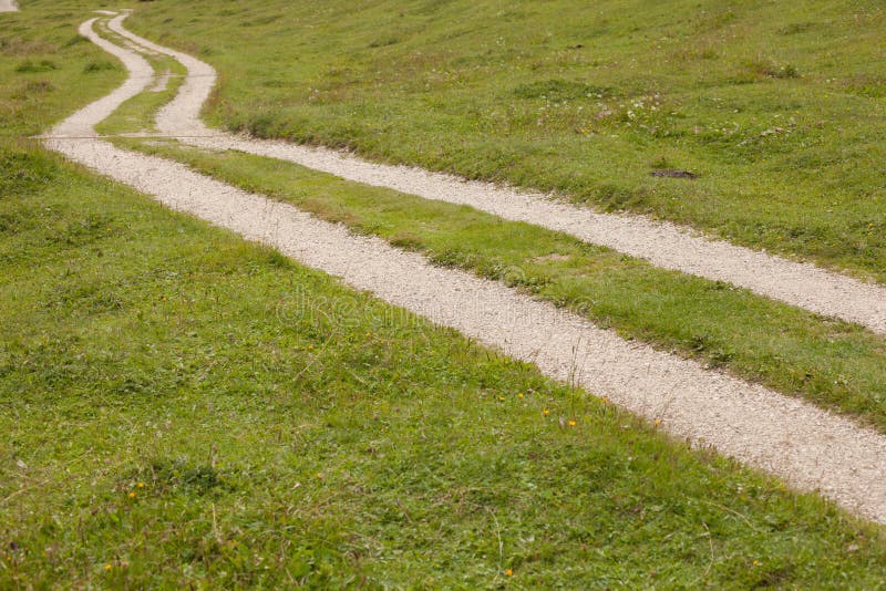 A Path Long a Mountain Pasture in Val Gardena Stock Image - Image of ...