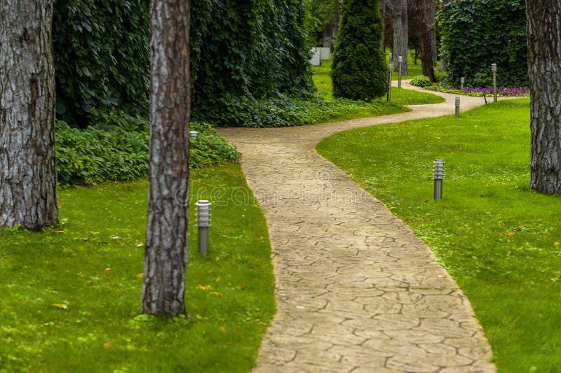 Path made of natural stone stock photo. Image of stone - 181318184