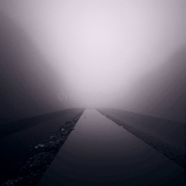 Path into Mist stock photo. Image of road, atmospheric - 374078918