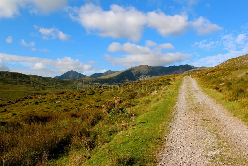 Path on Mountain in Ireland Stock Image - Image of walk, blue: 61764101
