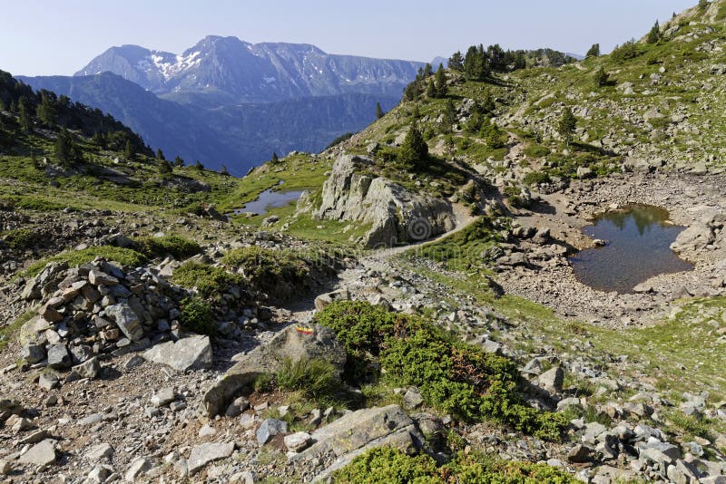 Path through a Mountain Landscape Stock Photo - Image of chamrousse ...