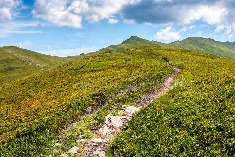 Path through the Mountain Ridge Stock Photo - Image of adventure, range ...