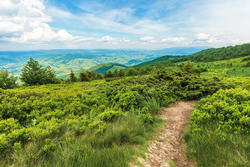 Path through the Mountain Ridge Stock Image - Image of nature ...