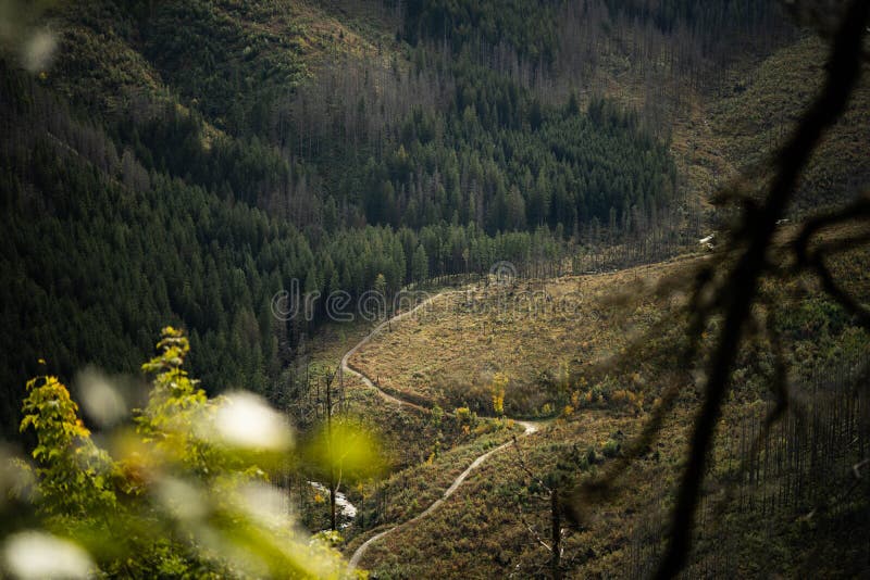 Path in a Mountain Valley, Fabulous View Stock Image - Image of ...