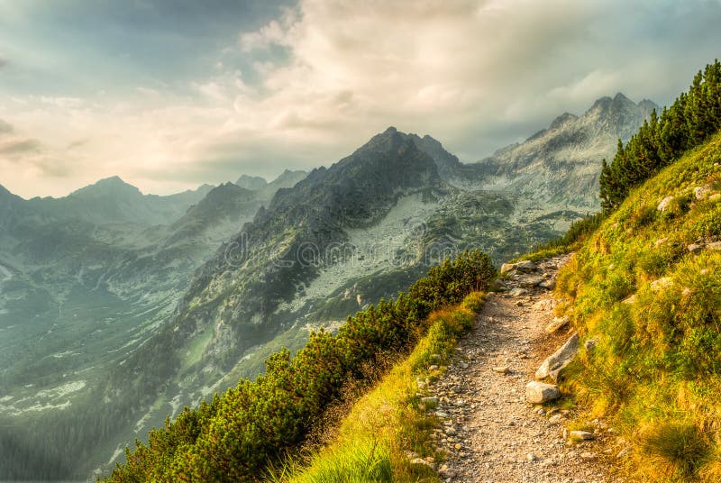 Path in mountains stock image. Image of beautiful, hike - 34664263