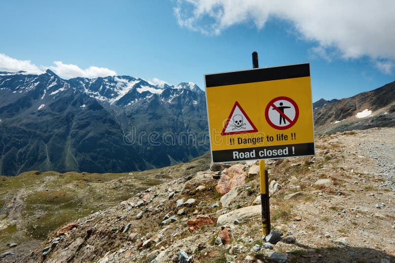 Warning stock photo. Image of sign, north, silhouette - 5487678