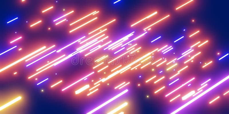 Path of Multicolored Laser Light ZOOM Neon Light on Dark Background 3d ...