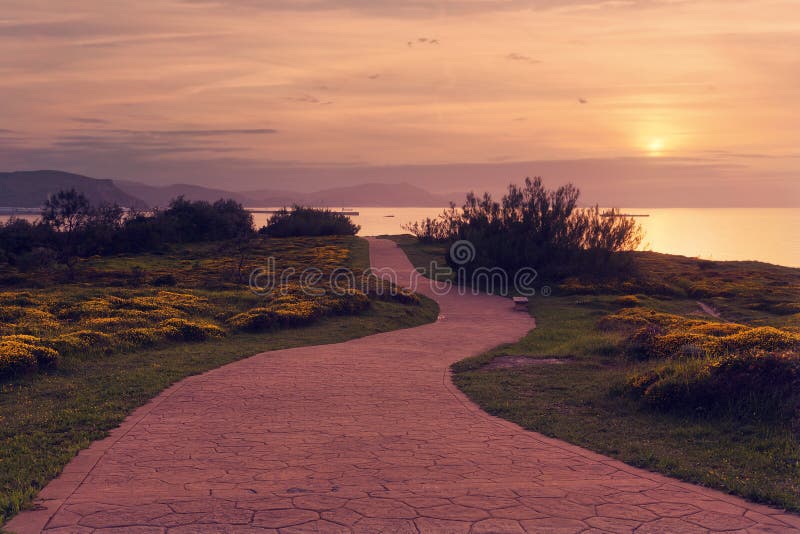 Path near the sea stock image. Image of pais, landscape - 54070465