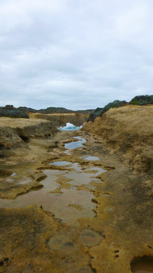 Path of Old Rock Eroded by the Sea Salt Stock Image - Image of rock ...