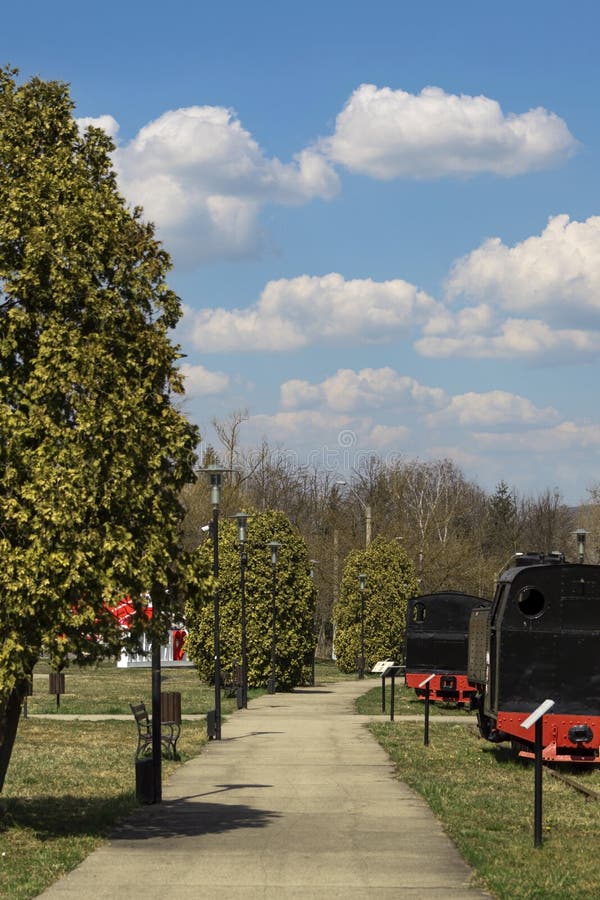 A Path in an Old Train Museum Wallpaper Stock Image - Image of footpath ...