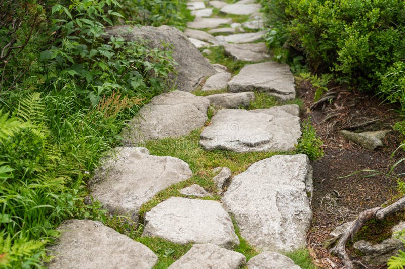 A Path Outside the City Made of Large Stones. Stock Photo - Image of ...