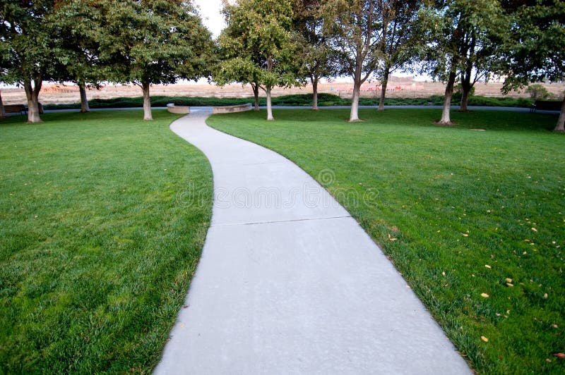 Path in a Park stock image. Image of tree, curvy, path - 11185433