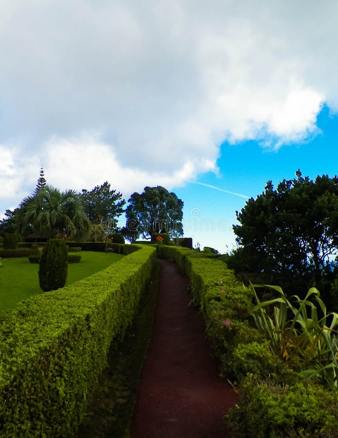 Path in Park, Azores Islands Stock Image - Image of orange, archipelago ...