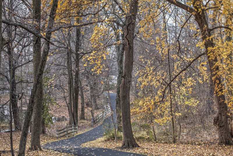 Path on a park at fall stock image. Image of pennsylvania - 81178777